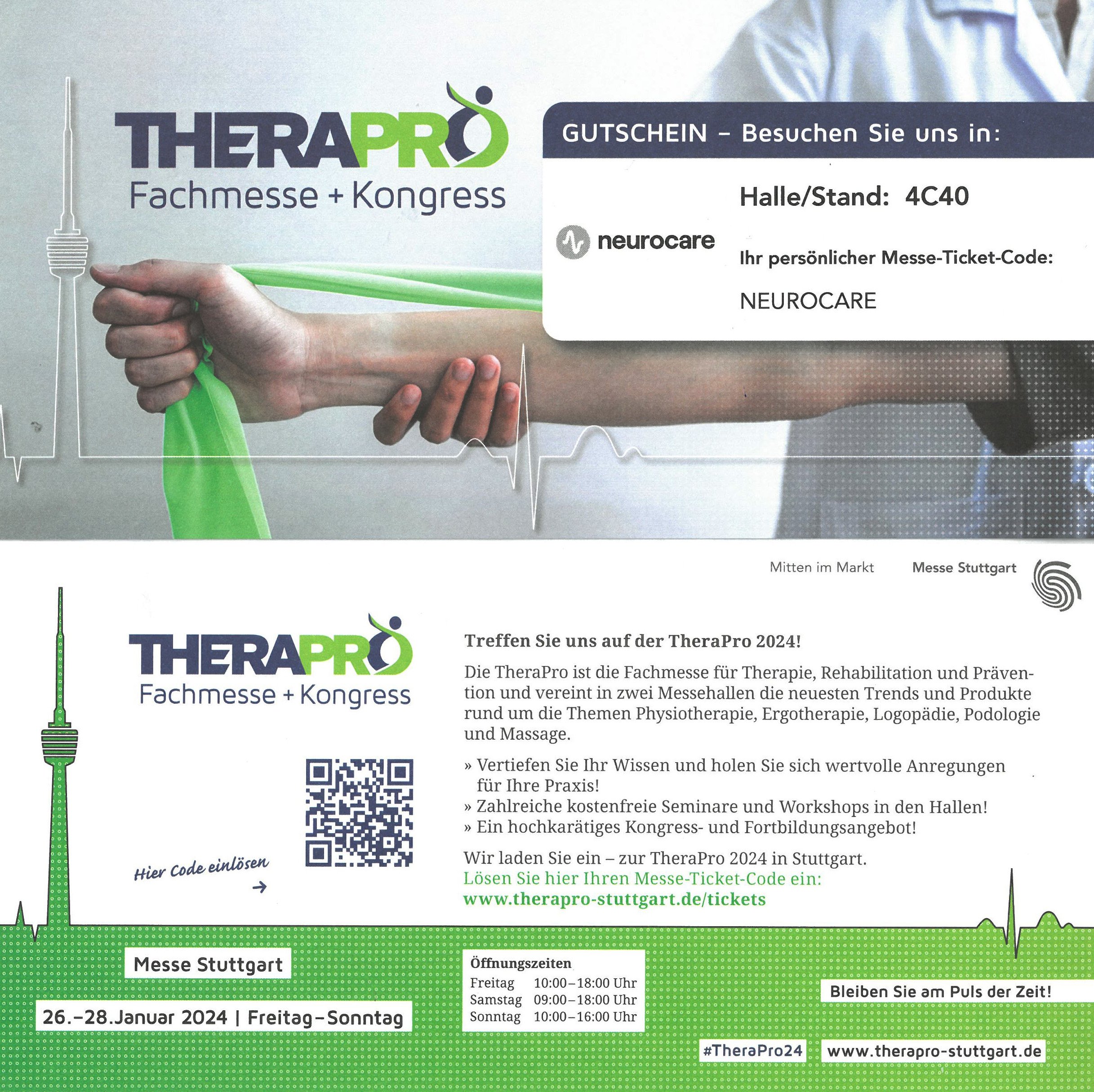 Einladung zur TheraPro Stuttgart - mit Eintrittscode